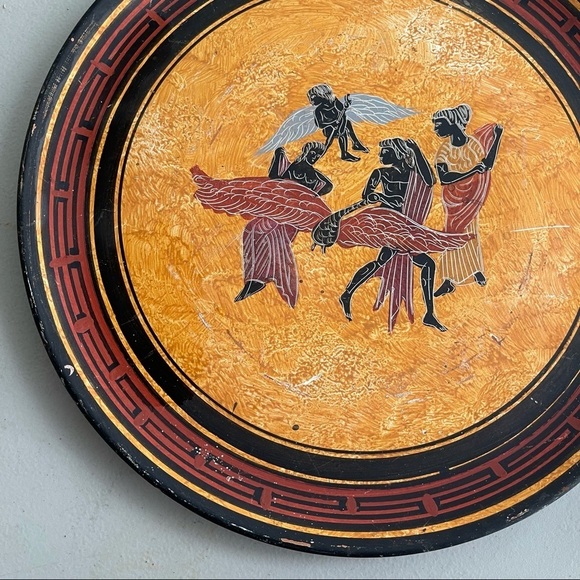 Vintage | Accents | Young Winged Greek God Plate Greece Pottery Greek ...